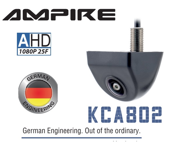 AMPIRE KCA802 Mini Rückfahrkamera (AHD), 150° Einparkkamera Unterbaukamera für Auto, Bus ...